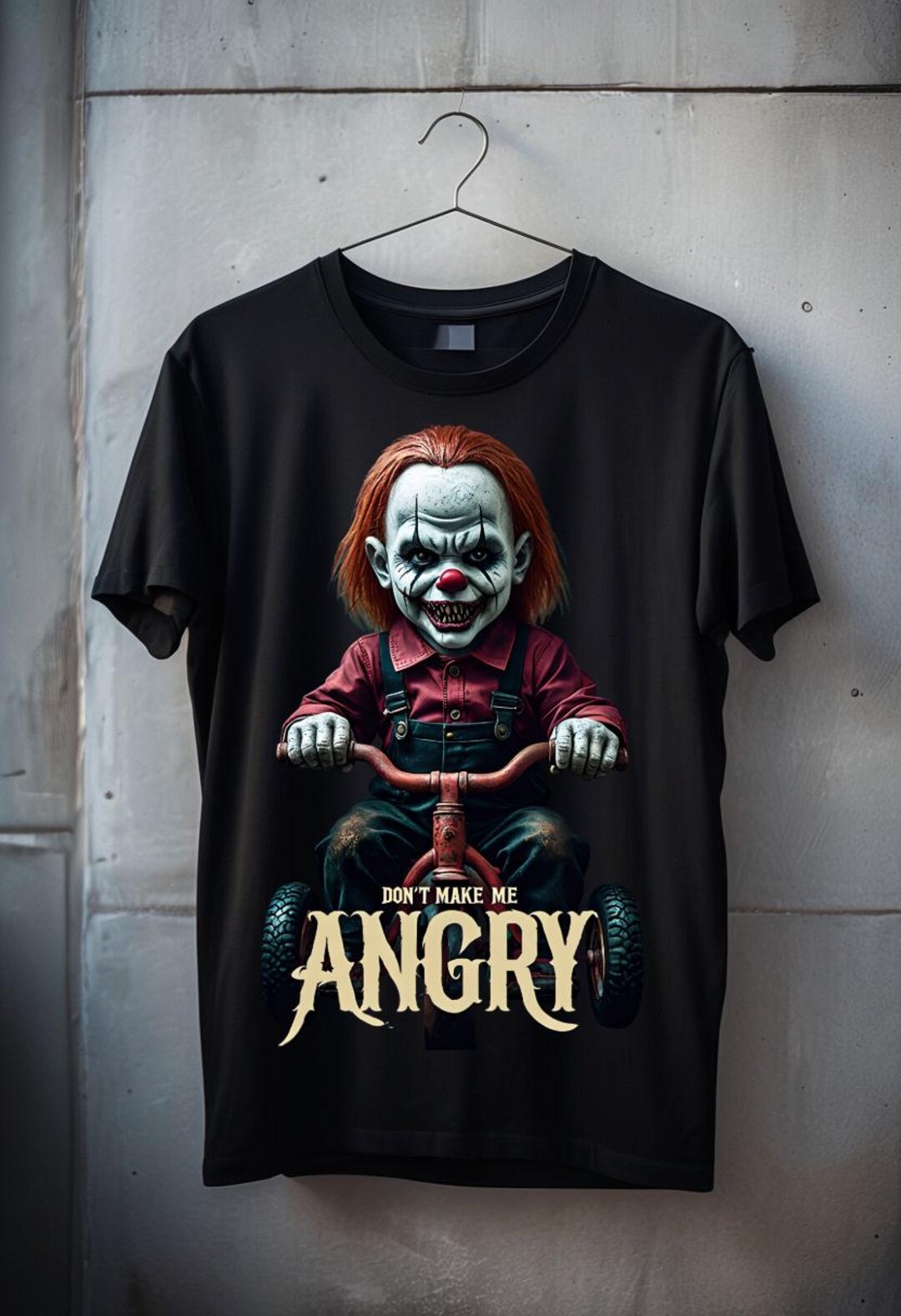 Creepy Clown Tricycle PNG: Scary Halloween Horror Art (digital Download ...