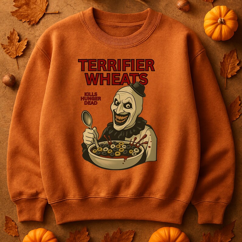 Terrifier, Killer Clown Cereal PNG, Scary Movie Design, Halloween ...