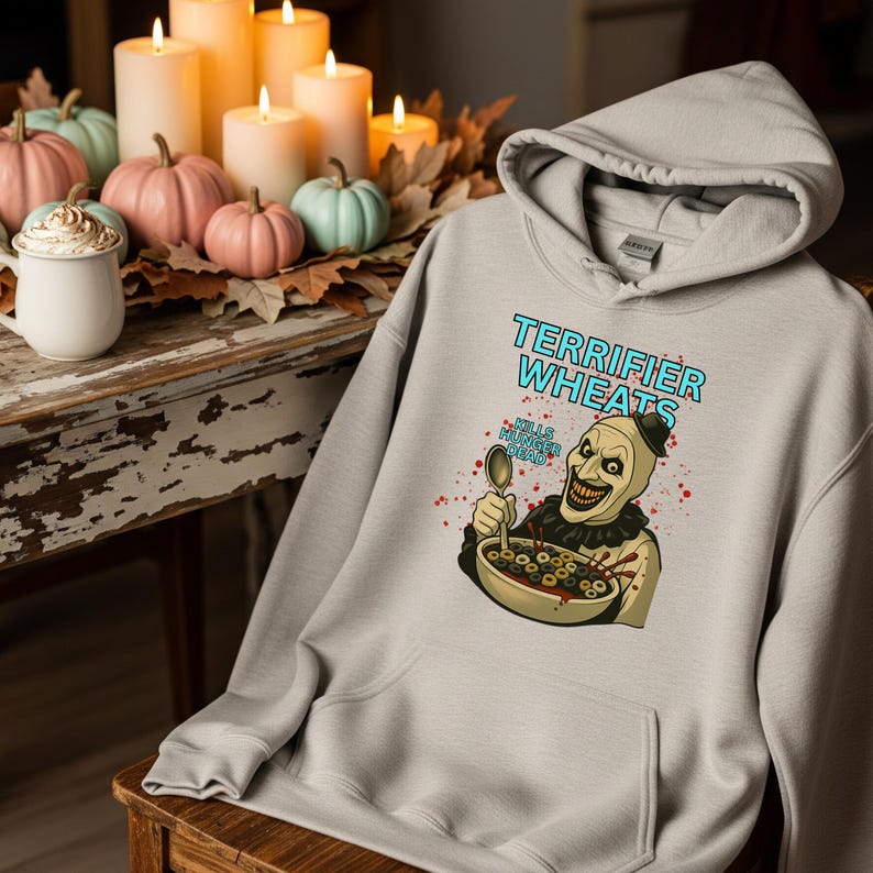 Terrifier Killer Clown Cereal PNG | Scary Clown Movie Design for ...