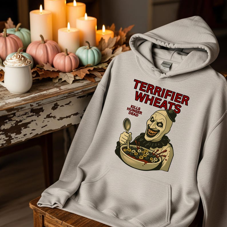Terrifier, Killer Clown Cereal PNG, Scary Movie Design, Halloween ...