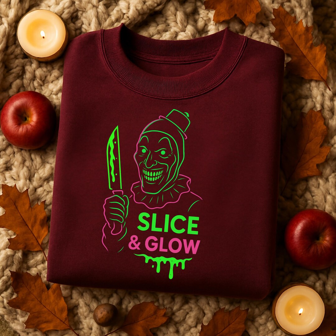Terrifier, Neon Horror Clown Clipart PNG: Creepy Rave Festival Design ...