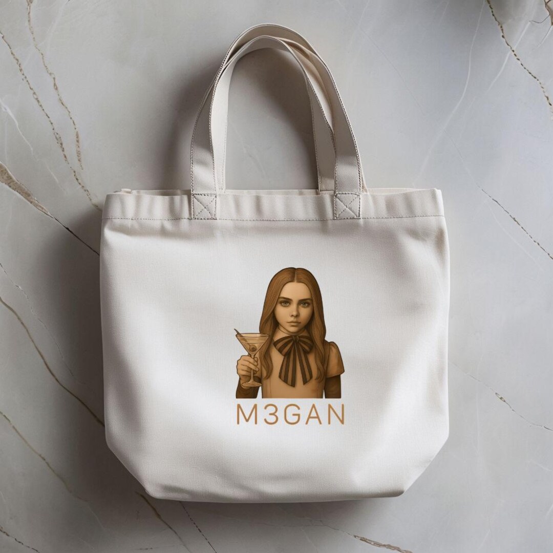 M3GAN Horror Tumbler PNG – Killer AI Doll Wrap for 20oz Cup – Creepy ...
