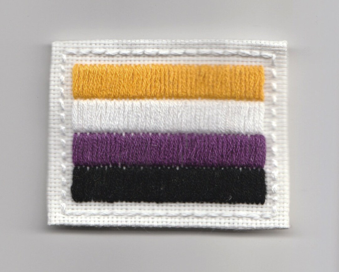 Non-binary Pride Flag Embroidered Patch - Etsy