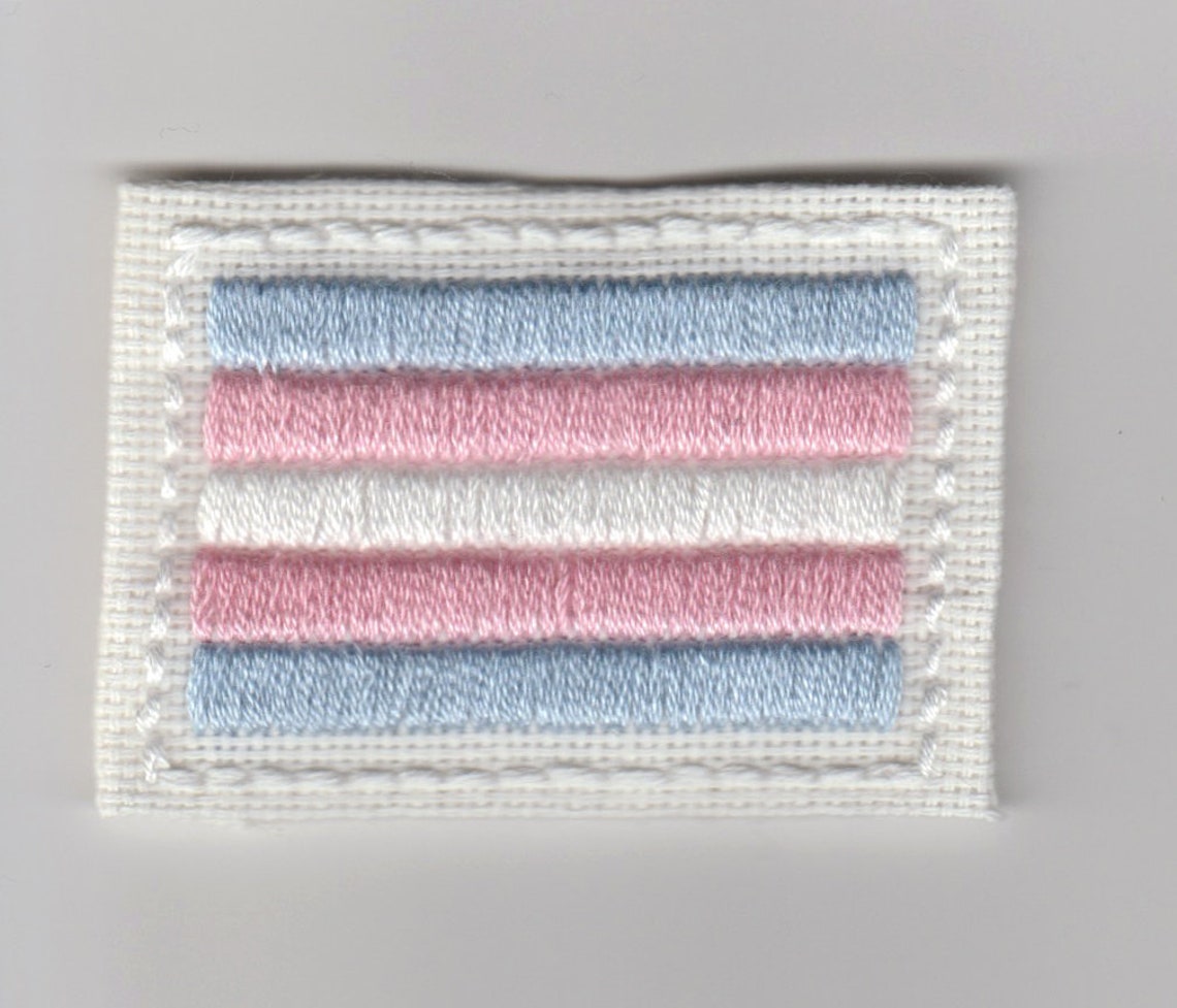 Transgender Pride Flag Embroidered Patch | Etsy