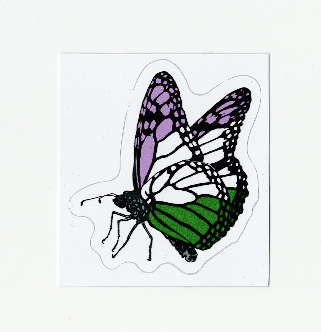 Genderqueer Butterfly 2 Vinyl Sticker - Etsy
