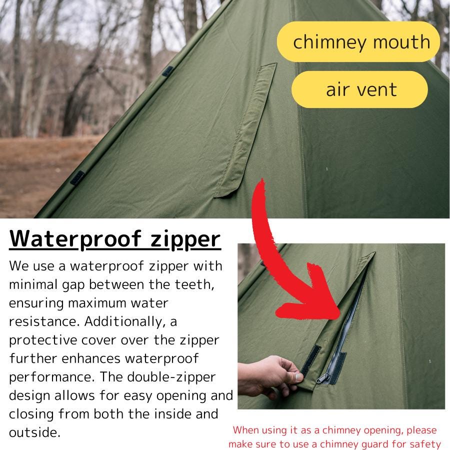 CAMPLUS Military-style Solo Tent | One-pole Lavvu Tent | Expandable ...