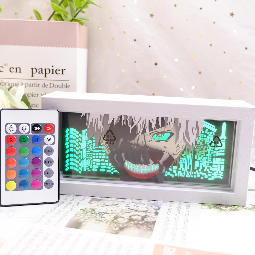 Tokyo Ghoul Kaneki Ken LED Paper Cutout Lamp Box Plug-in Version Night ...