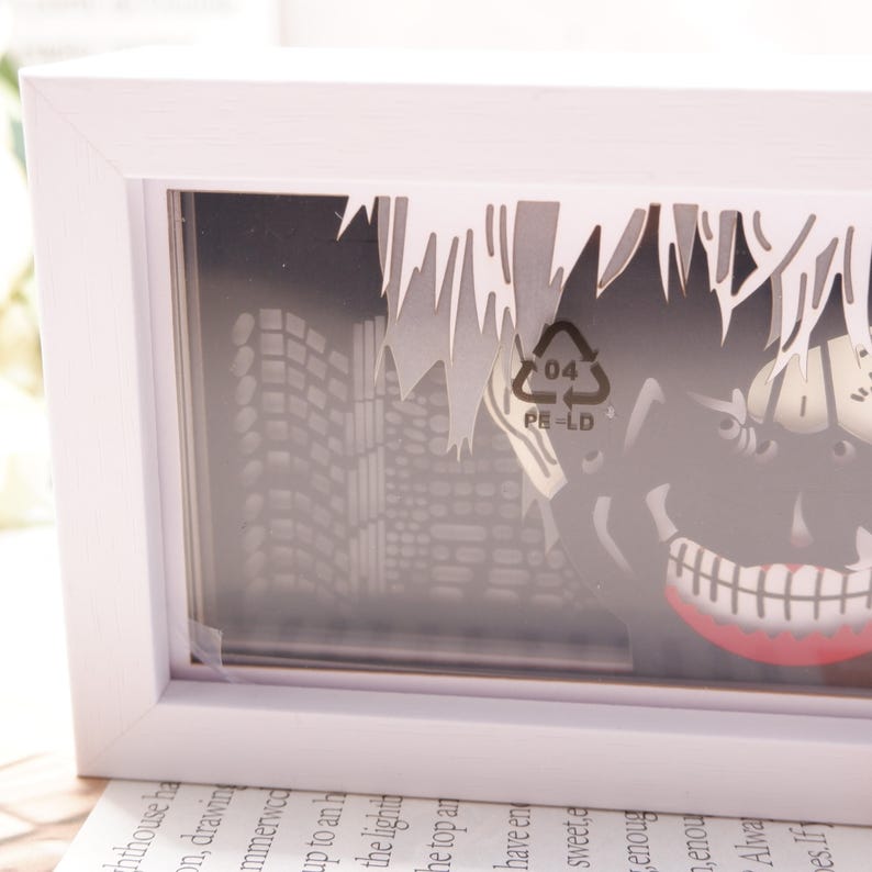 Tokyo Ghoul Kaneki Ken LED Paper Cutout Lamp Box Plug-in Version Night ...