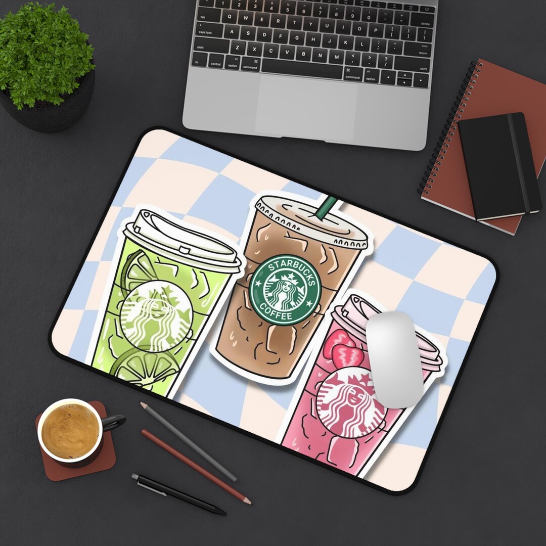 Starbucks-themed Desk Mat, Coffee Lover's Workspace Decor, Gift for ...
