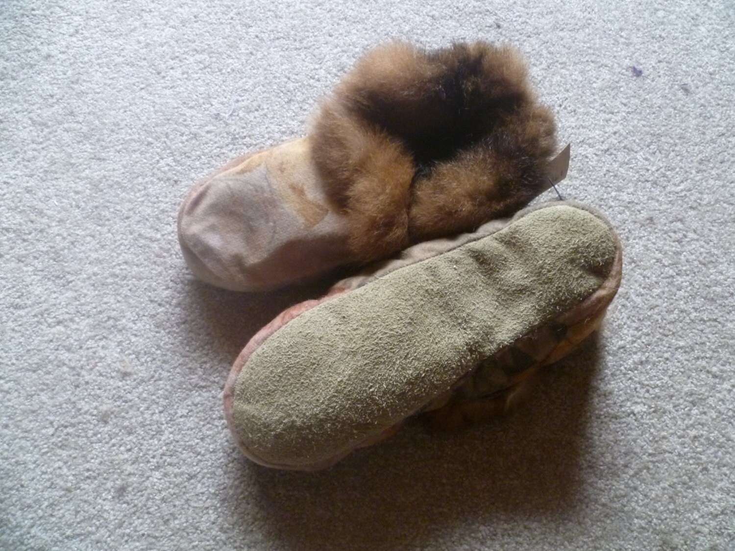 New Zealand Possum Natural Brown Fur Moccasin Style Slippers | Etsy