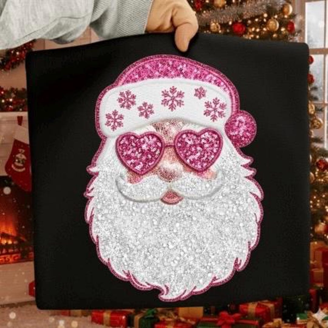 Glitter Gemstone Santa PNG, Coquette Christmas (digital Download) - Etsy