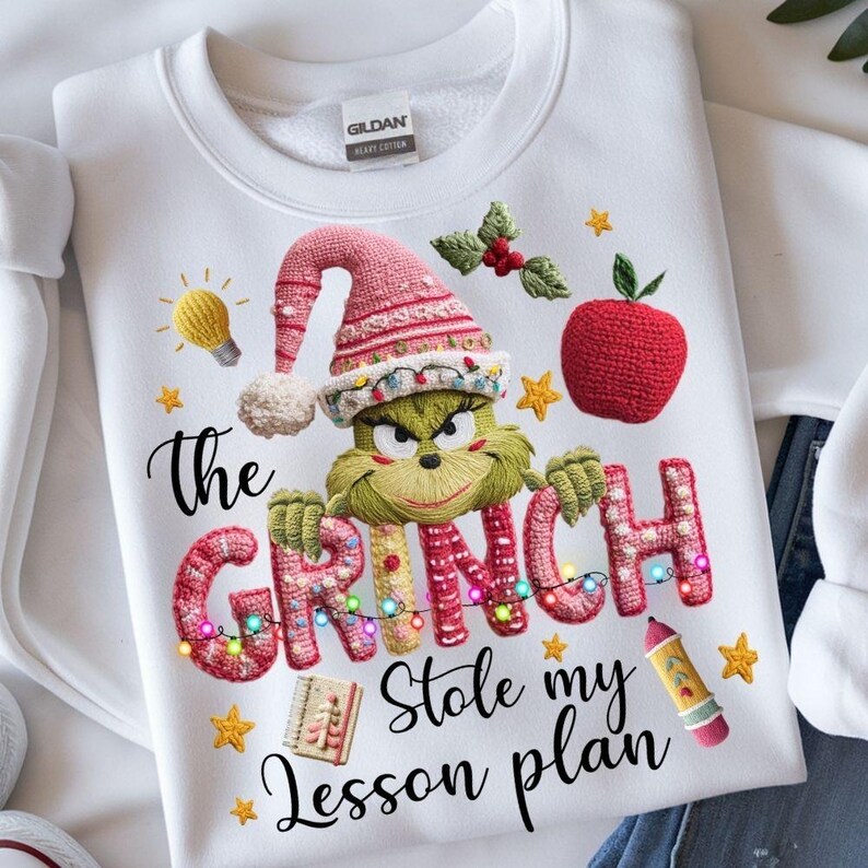 The Grinch Stole My Lesson Plan PNG, Christmas Grinch Teacher PNG ...