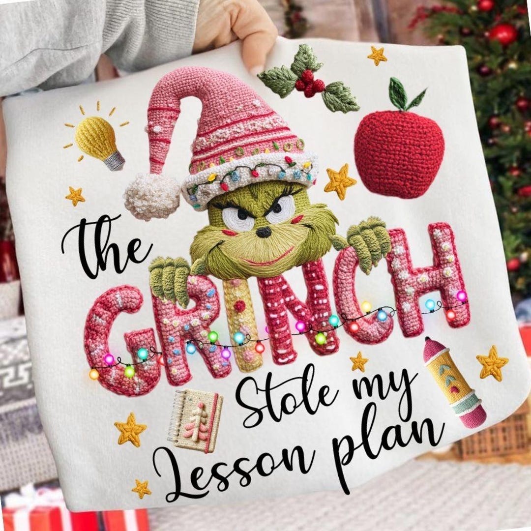The Grinch Stole My Lesson Plan PNG, Christmas Grinch Teacher PNG ...