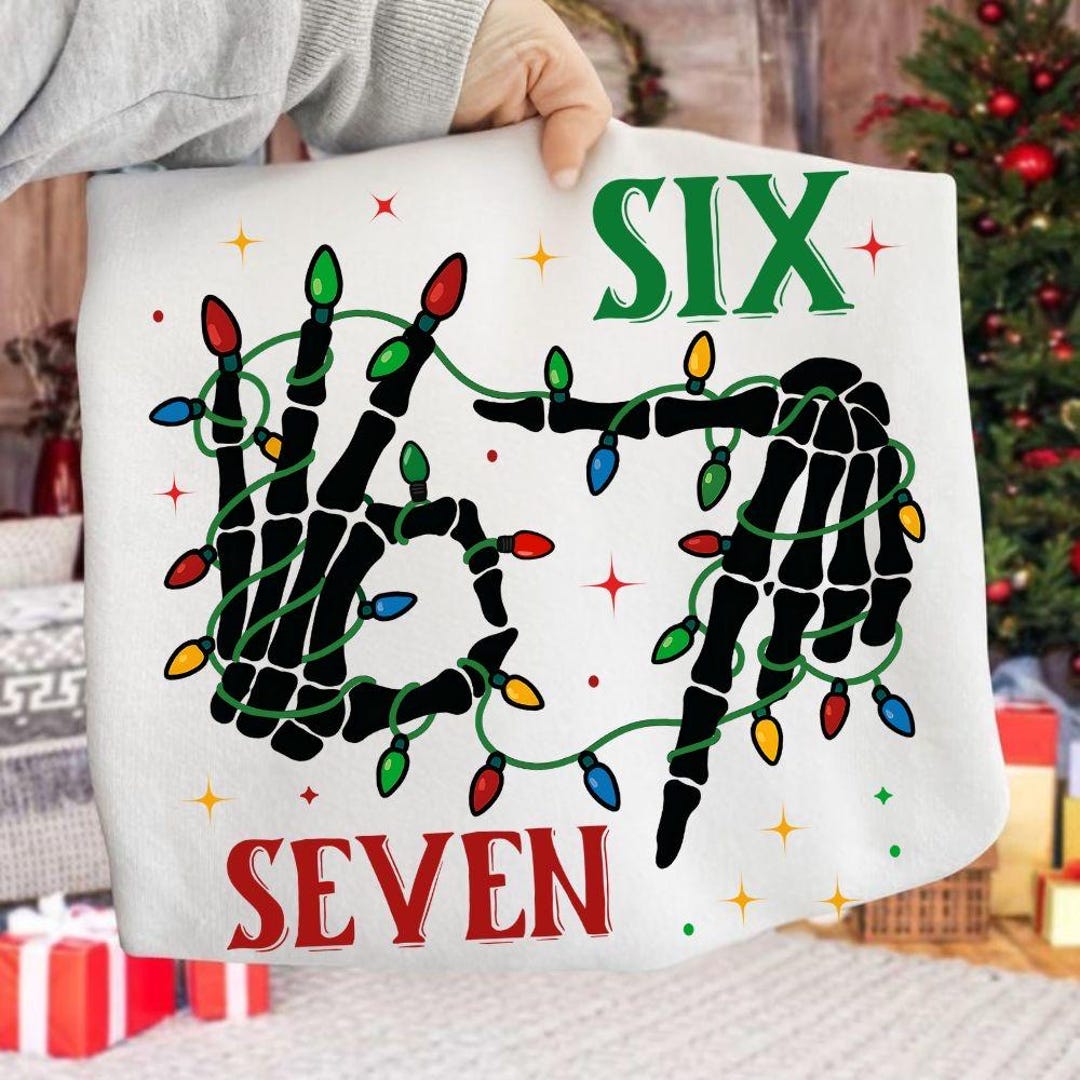 Trending Six Seven Shirt With Hands PNG, Funny Mean Guy Christmas ...