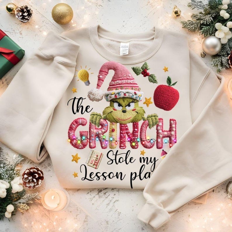 The Grinch Stole My Lesson Plan PNG, Christmas Grinch Teacher PNG ...