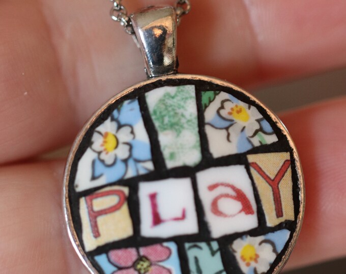 PLAY Mosaic Pendant. - Etsy