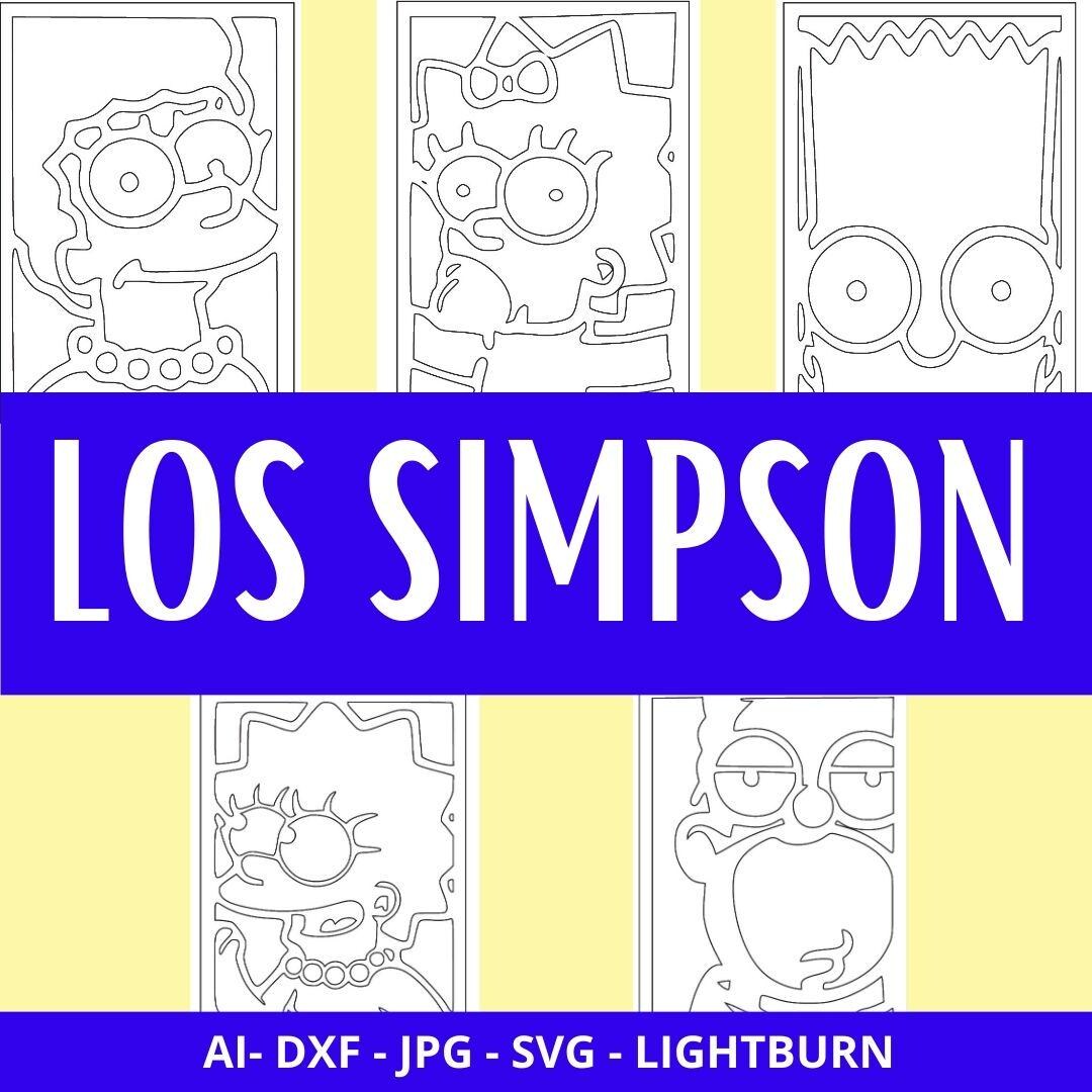 Pack de 5 Vectores Los Simpsons SVG DXF | Archivos de Corte Láser y ...