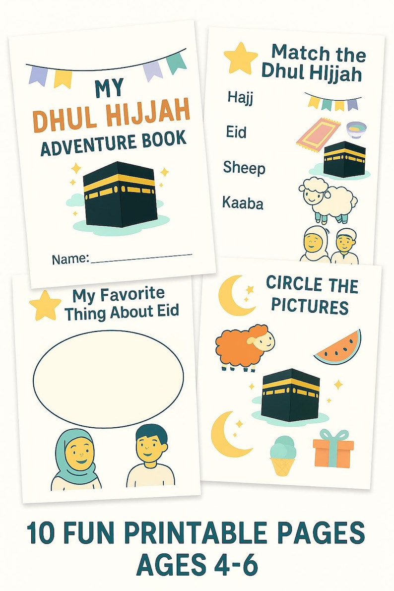 Dhul Hijjah Activity Book for Kids | 10-day Islamic Printable | Eid Al ...