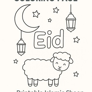 Free Eid Al-adha Coloring Card for Kids – Printable Islamic Greeting ...