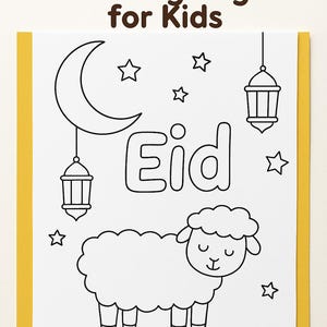 Free Eid Al-adha Coloring Card for Kids – Printable Islamic Greeting ...