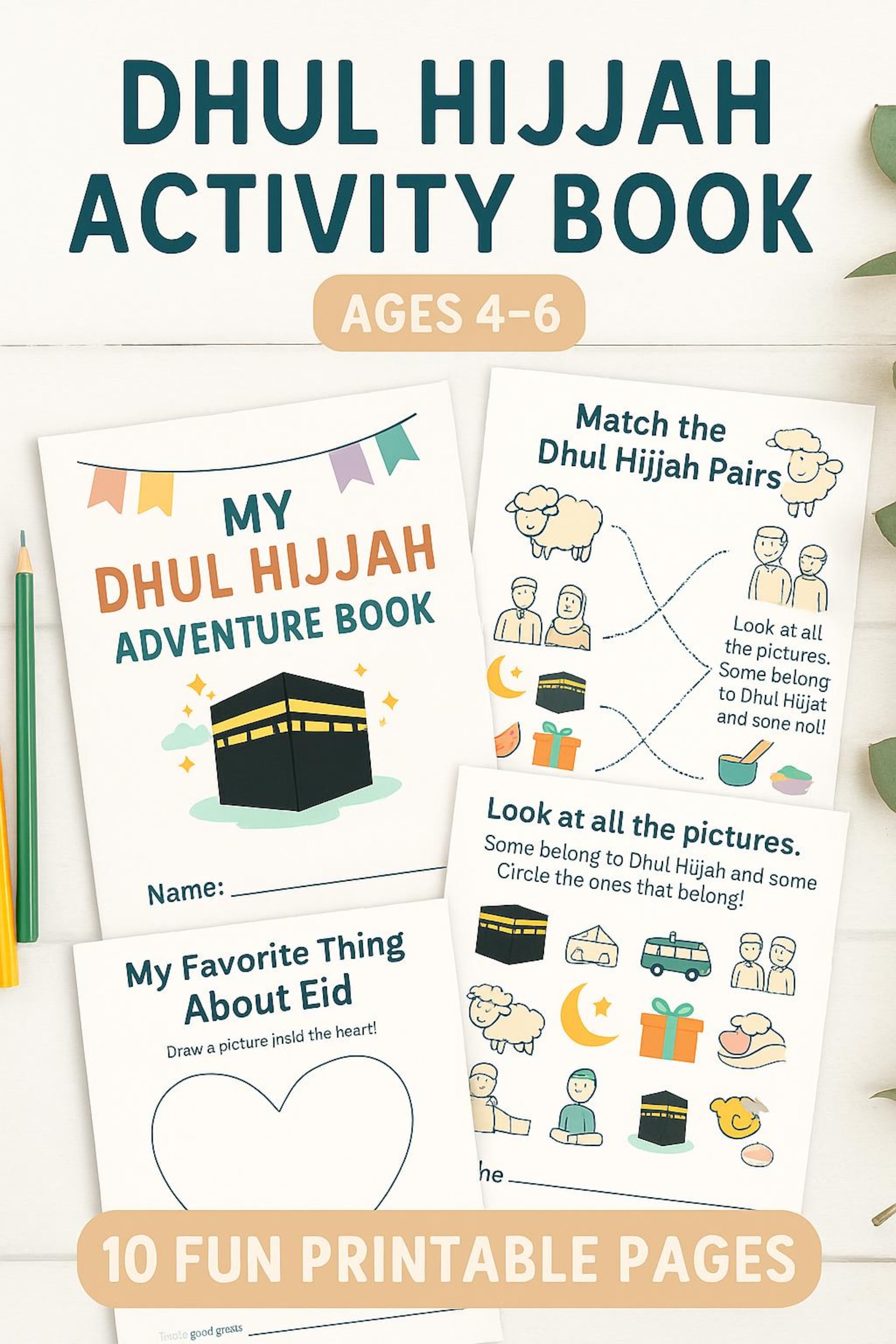 Dhul Hijjah Activity Book for Kids | 10-day Islamic Printable | Eid Al ...