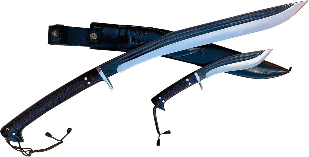 21" Blade Traditional Sirupate Kukri – Double Fuller (2 Chira) Full ...