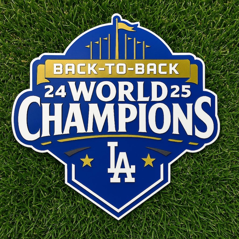 Dodgers Back-to-back Champions 3D Printed Wall Plaque - Etsy