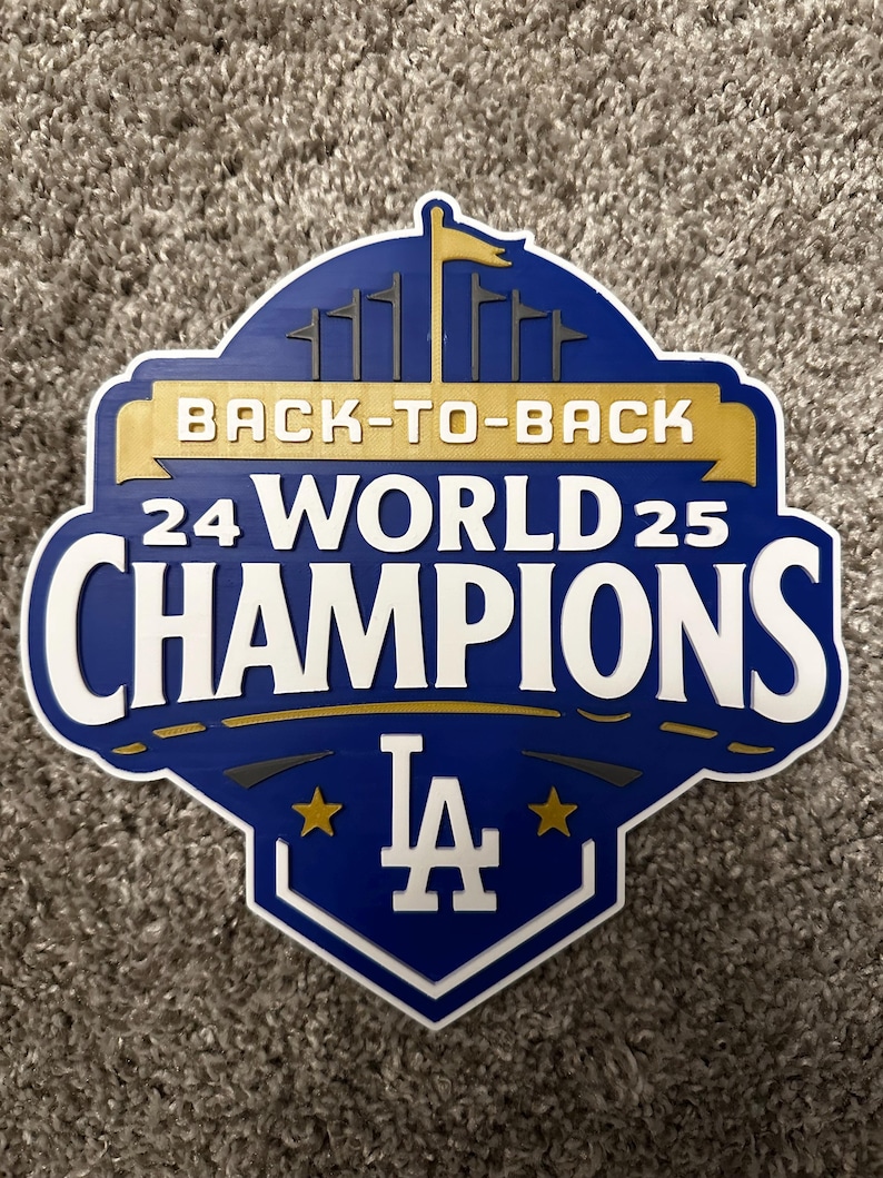 Dodgers Back-to-back Champions 3D Printed Wall Plaque - Etsy