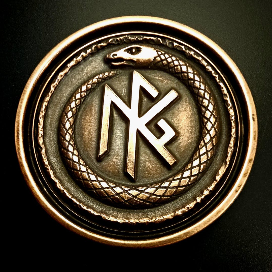 Norse Bind Rune Medallion | Ouroboros & Serpent Staff | Elemental ...