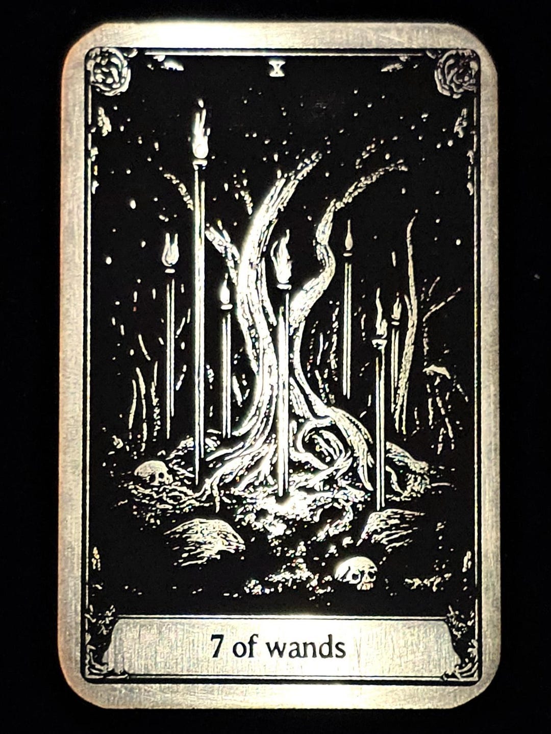 7 of Wands and the Empress Tarot Brass Worry Stone - Etsy