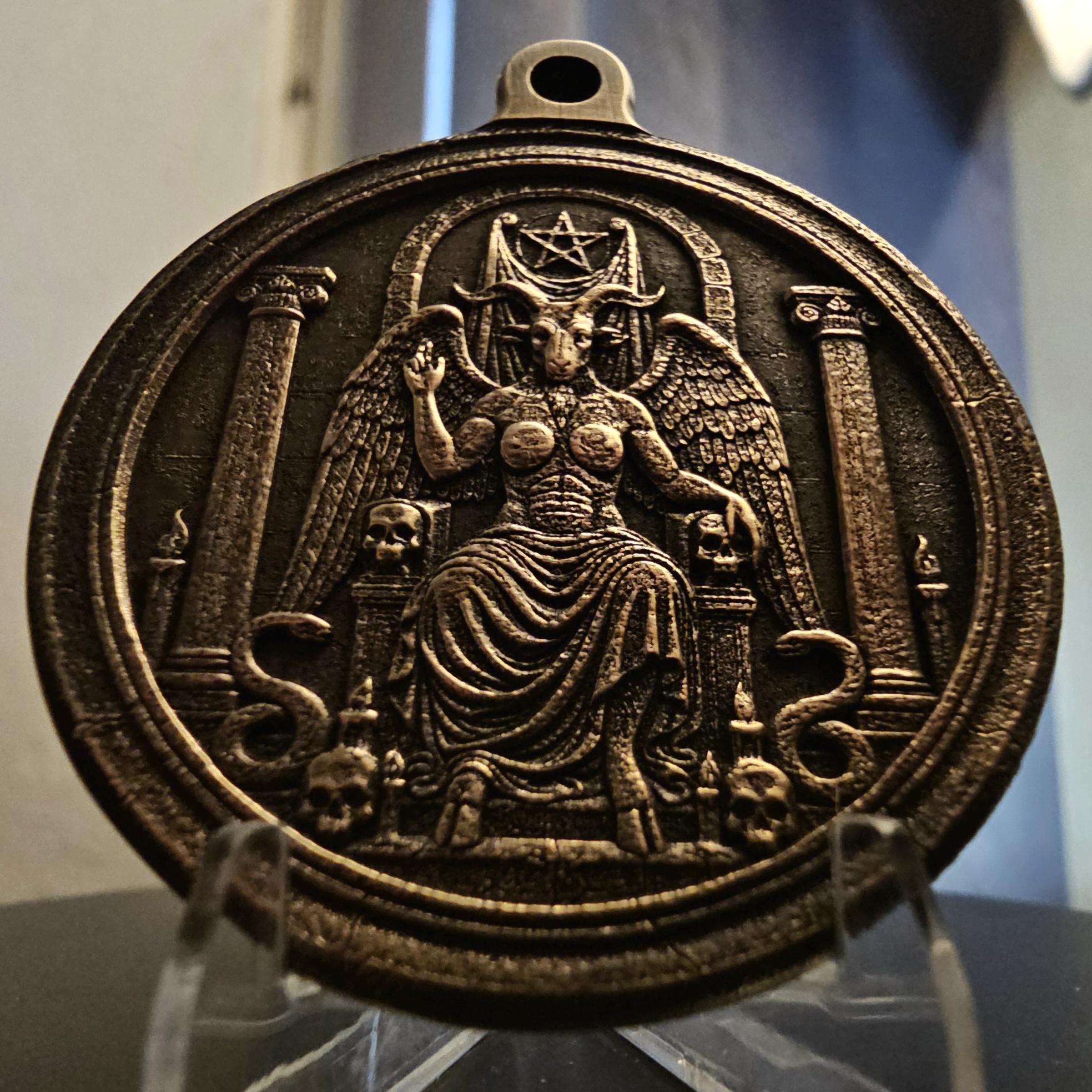 Baphomet Medallion | Solid Brass Pendant Necklace | Occult Jewelry ...