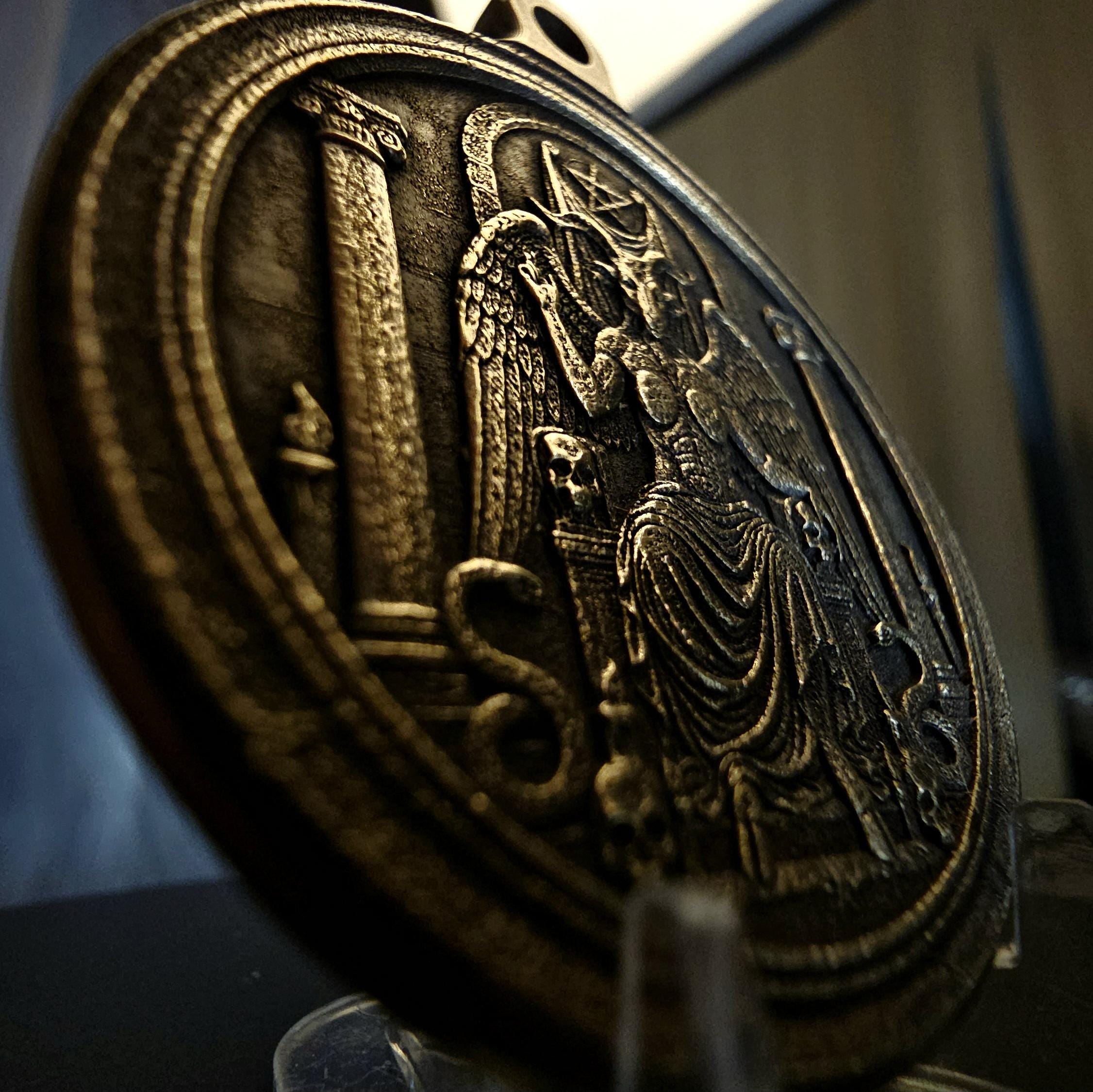 Baphomet Medallion | Solid Brass Pendant Necklace | Occult Jewelry ...