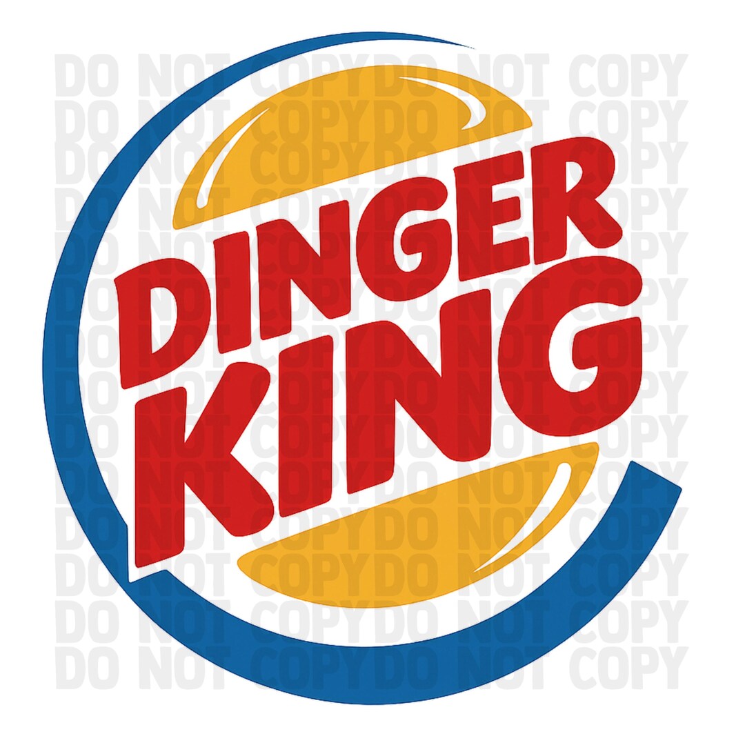 Dinger King Baseball Softball Parody PNG | Funny Burger Logo Digital ...