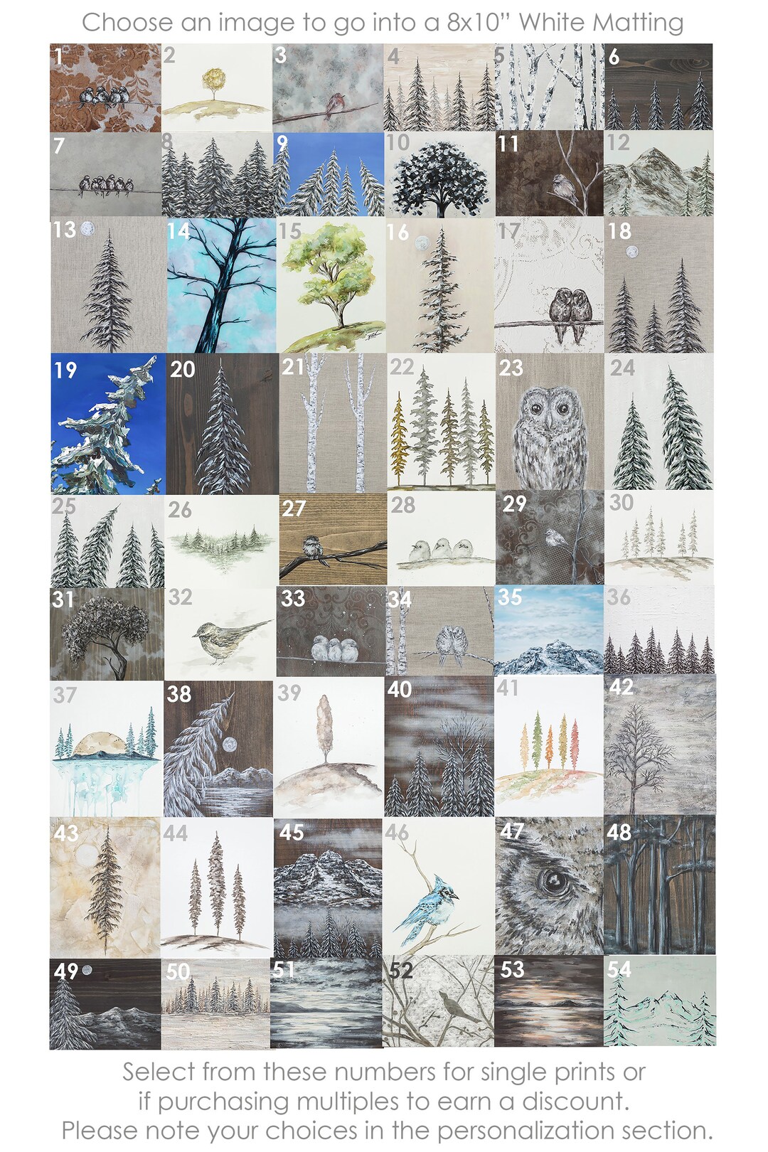 Pick Your 8x10 Matted Print Sitka Tree Art Print Tree Painting West ...