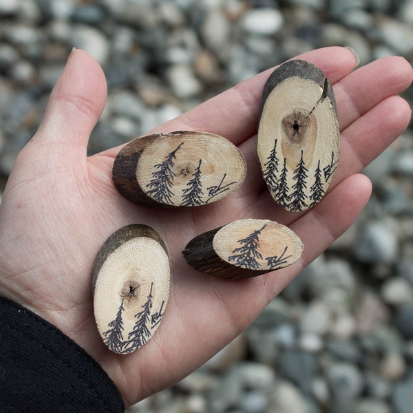 Wood Magnet Set - Etsy