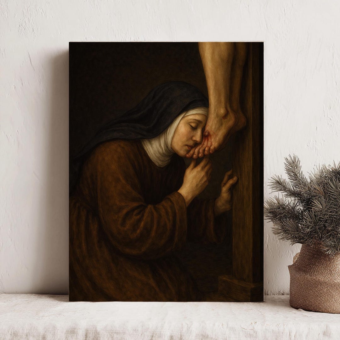 Mary Magdalene Canvas, Devotional Christian Wall Art, Sacred Jesus ...