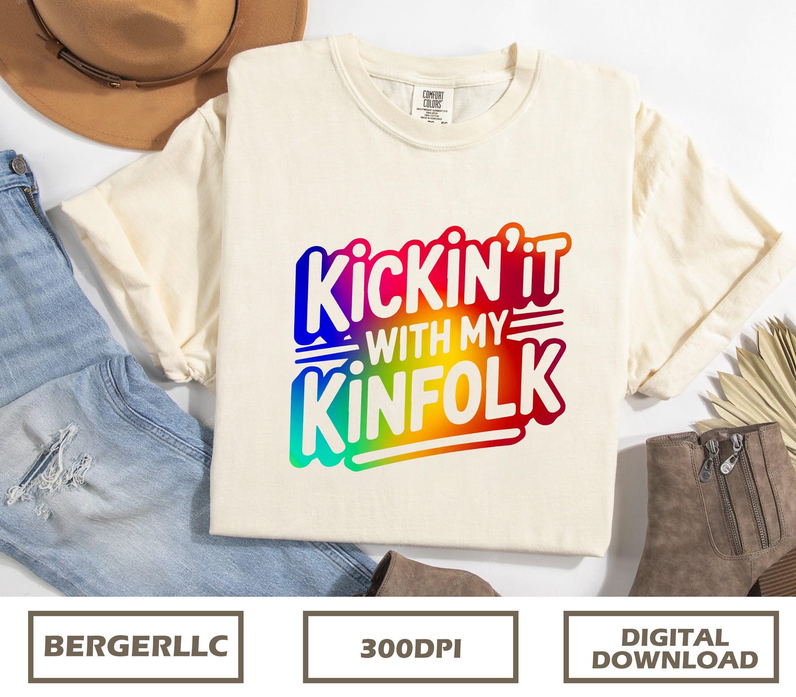 Kickin’ It With My Kinfolk PNG SVG Funny Family Reunion Shirt Design ...