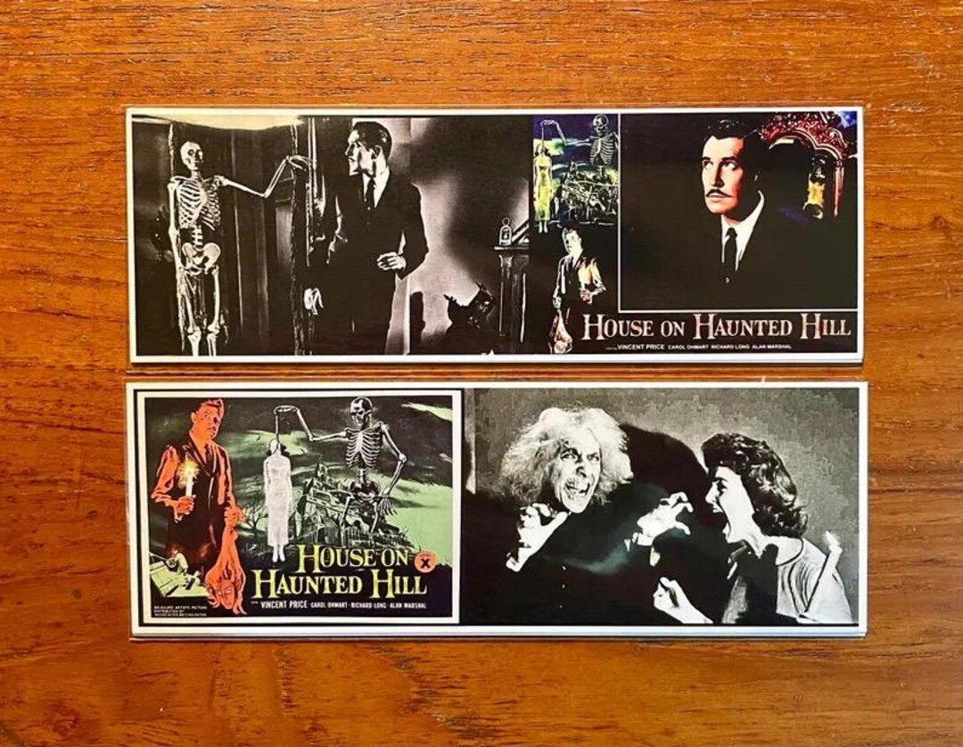 House on Haunted Hill Handmade Bookmarks Vintage Horror Film Classic ...