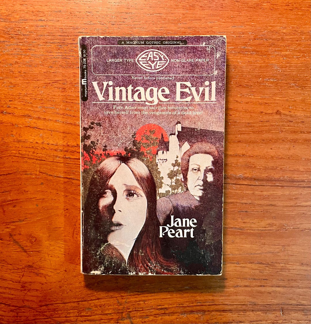 Vintage Gothic Romance Book Vintage Evil by Jane Peart 1971 Paperback ...