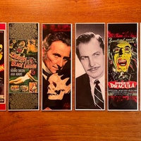 Handmade Bookmarks Vintage Horror Icons Series 1 Vincent Price ...