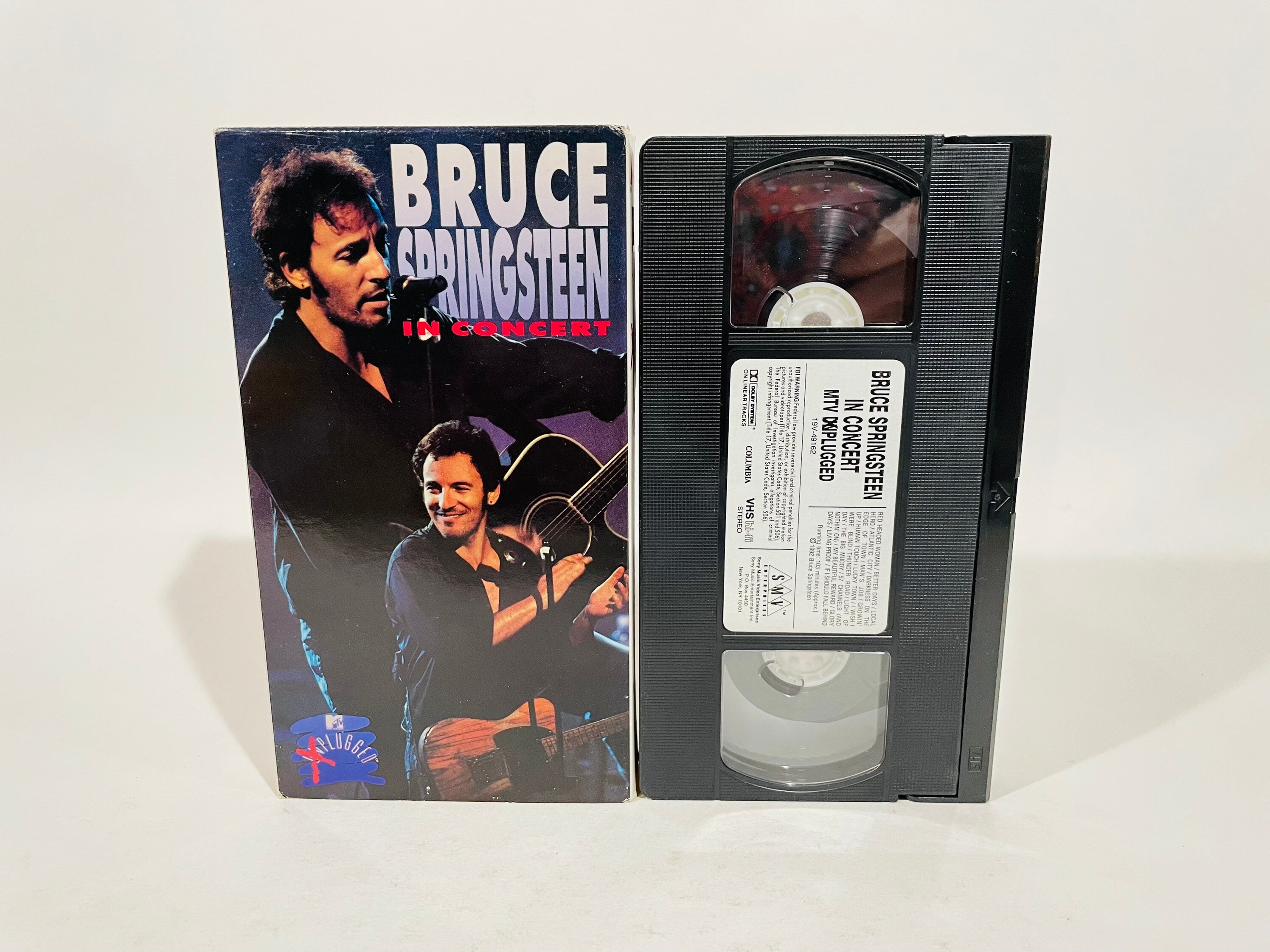 Bruce Springsteen Live In Concert MTV Unplugged 1992 VHS | Etsy