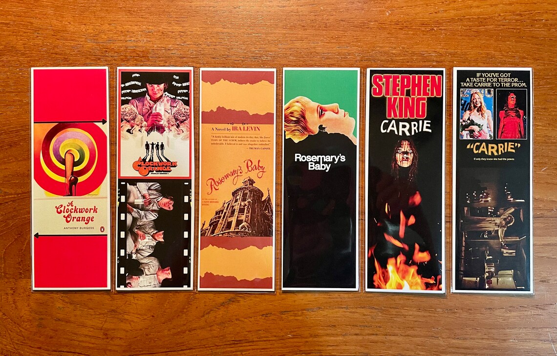 Handmade Bookmarks Horror Book and Film Series 1 Carrie Rosemary's Baby ...