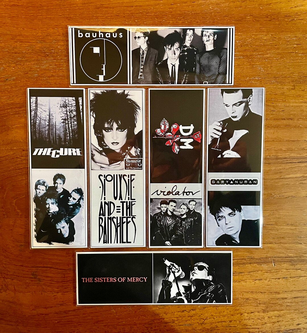 Goth Rock Band Bookmarks: Handmade Bauhaus, Cure, Depeche Mode - Etsy