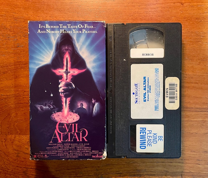 Evil Altar - Robert Z'dar 1989 Horror VHS Video Tape - Etsy