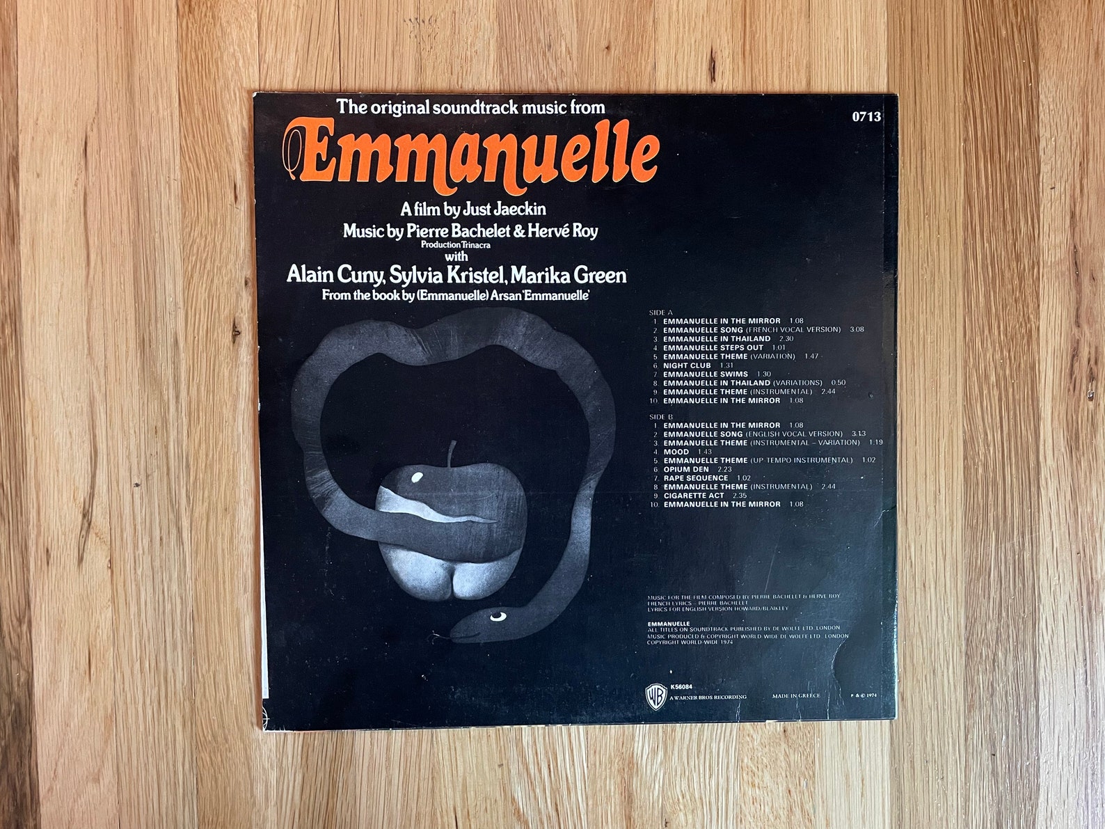 Emmanuelle Original Soundtrack 1974 Vinyl Record Album Pierre - Etsy