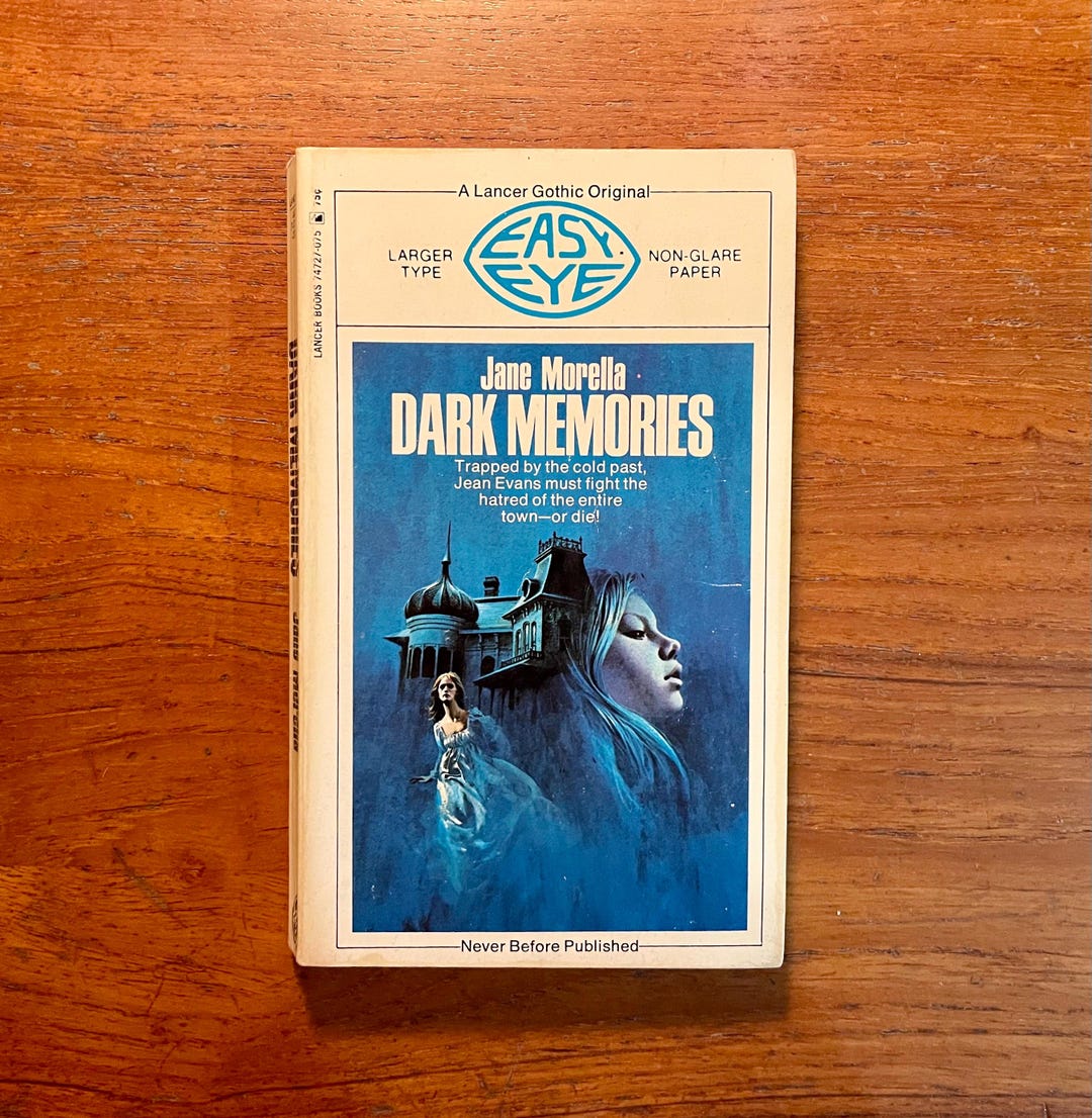 Vintage Gothic Romance Book Dark Memories by Jane Morella 1971 ...
