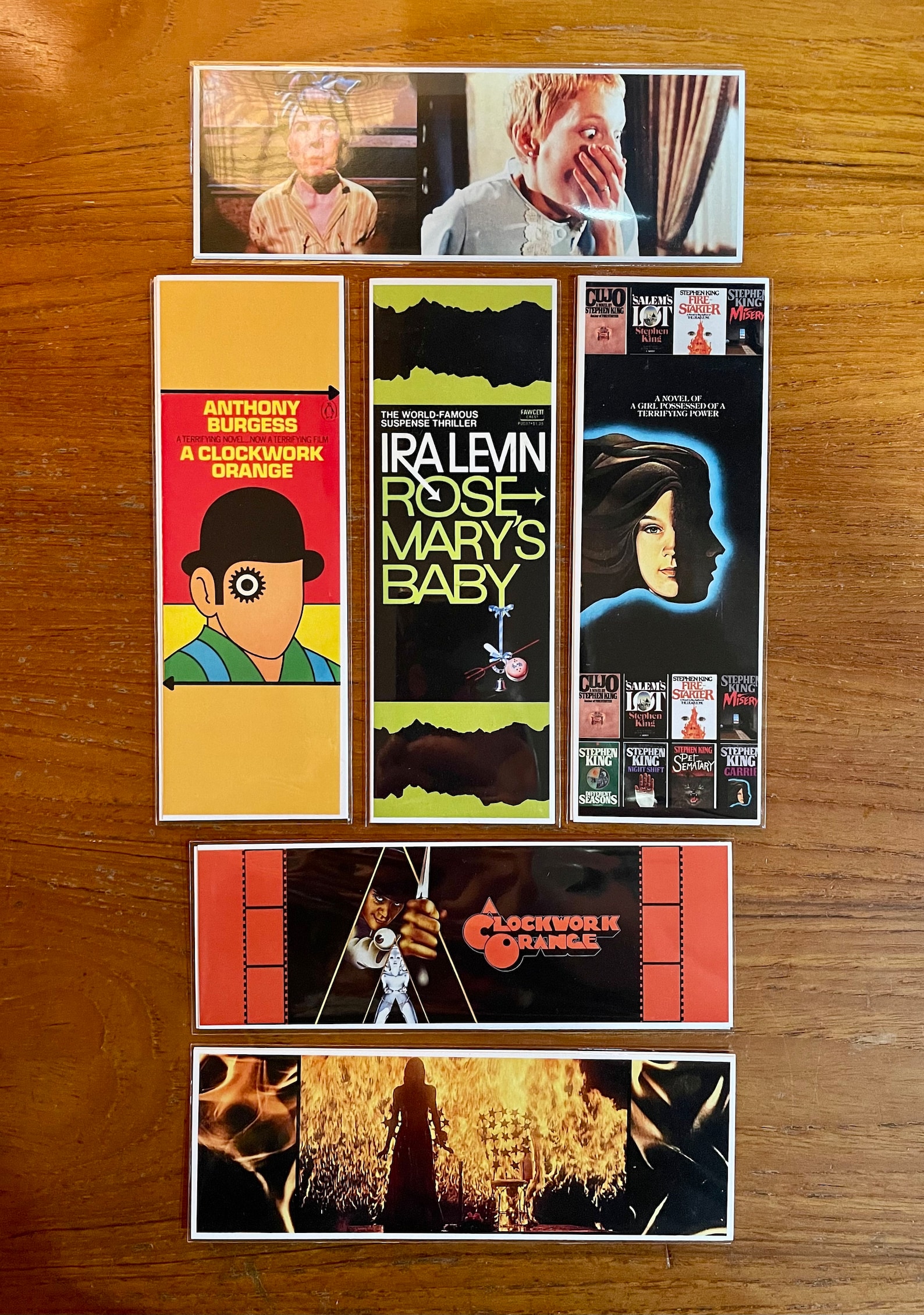 Handmade Bookmarks Horror Book and Film Series 1 Carrie Rosemary's Baby ...