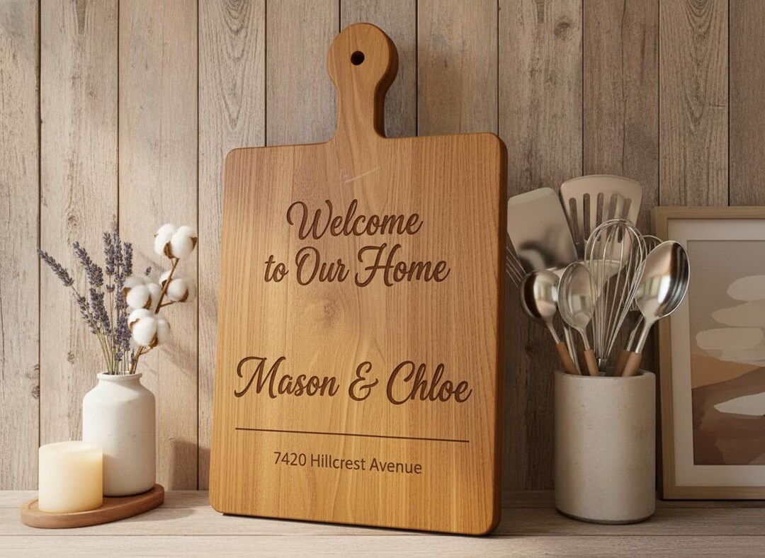 Personalized Cutting Board: Custom Housewarming, First Home & Closing ...