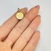 Cute Solid 14K Yellow Gold Cherub Thinking Angel Round Shaped Medallion ...