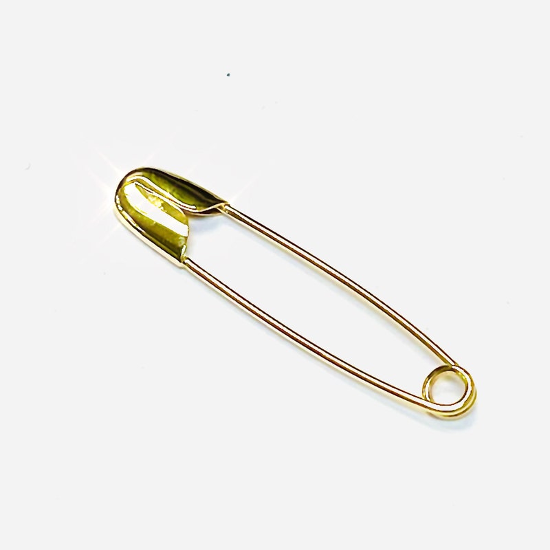 Gold Safety Pin 10k - Etsy